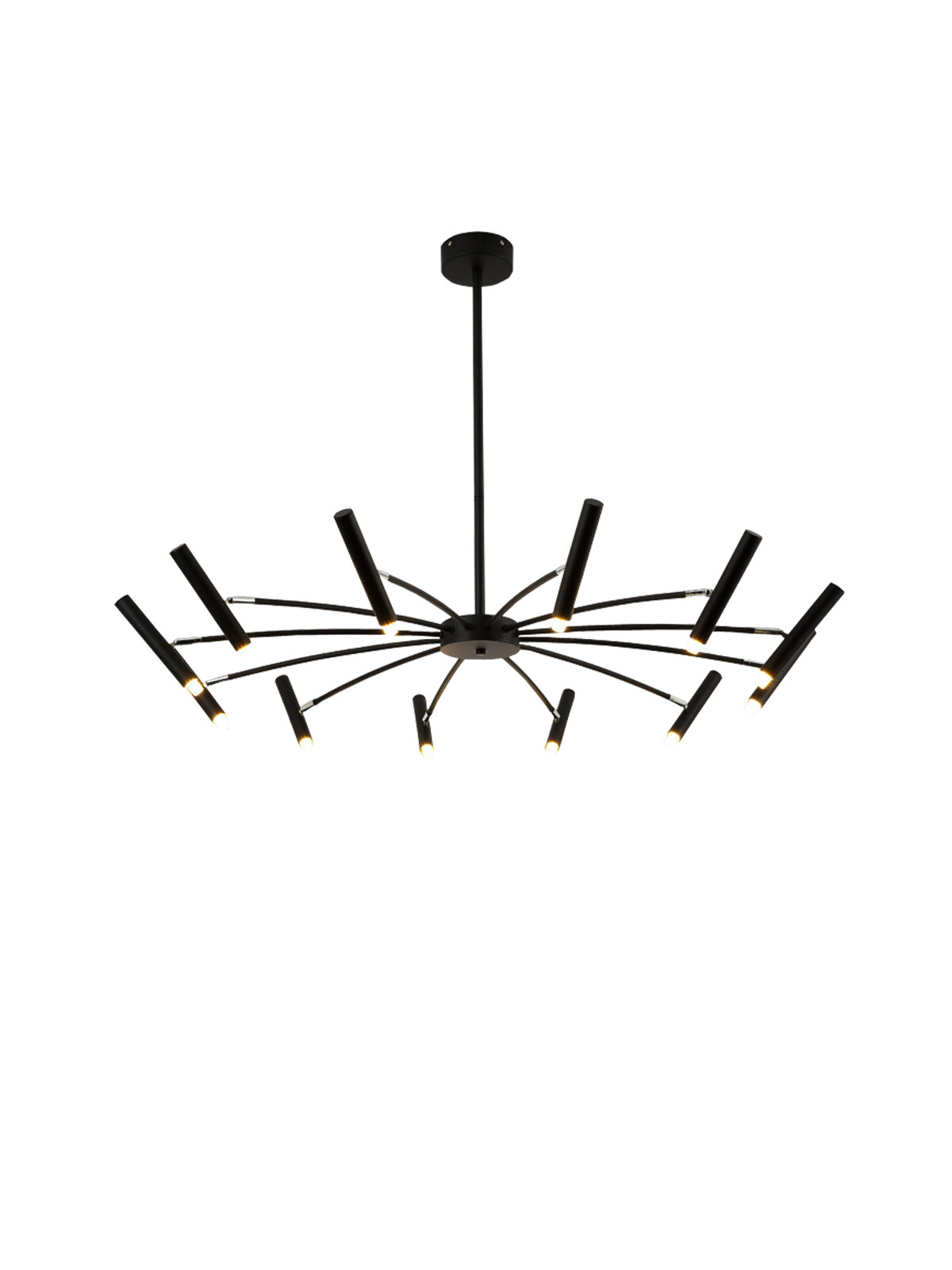 Современная минималистичная черная люстра для освещения спальни