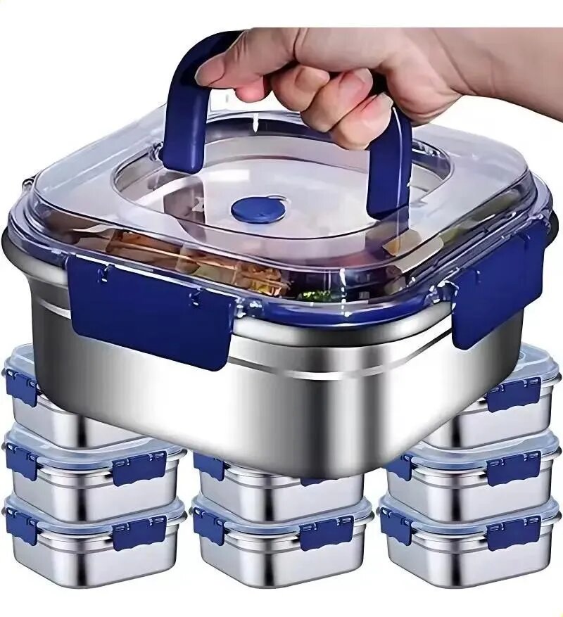 Ланч-бокс Bento с большой стальной бутылкой