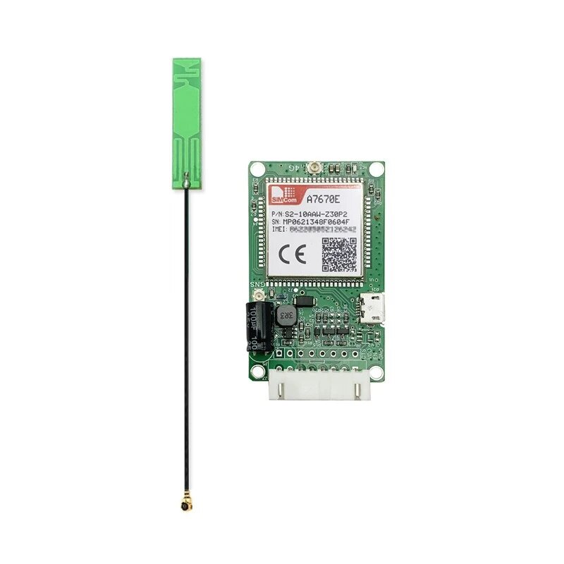 Основная плата модуля SIMCOM A7670E LTE Cat1 со слотом для SIM-карты TTL UART 2G LTE-FDD B1/B3/B5/B7/B8/B20 GSM 900/1800 МГц