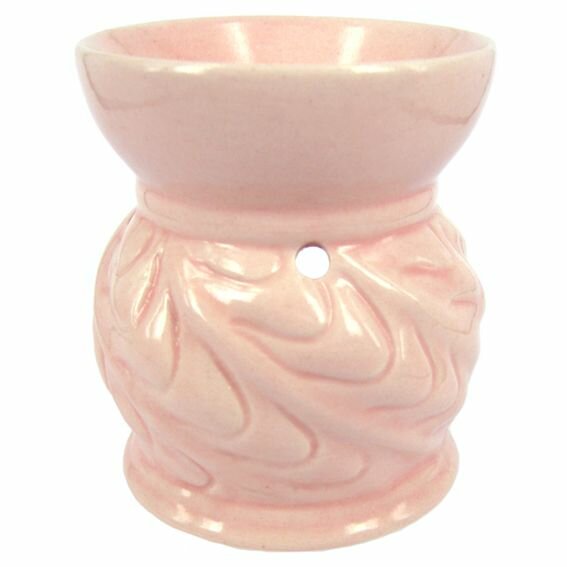Аромалампа диагональные складки N310-35 розовая (керамика, 9 см.), 1 шт.