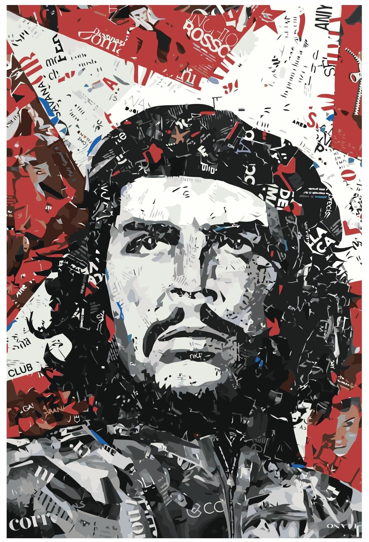 Картина по номерам, 40 x 60, IIIR-p-247, че гевара, революция, плакат, арт