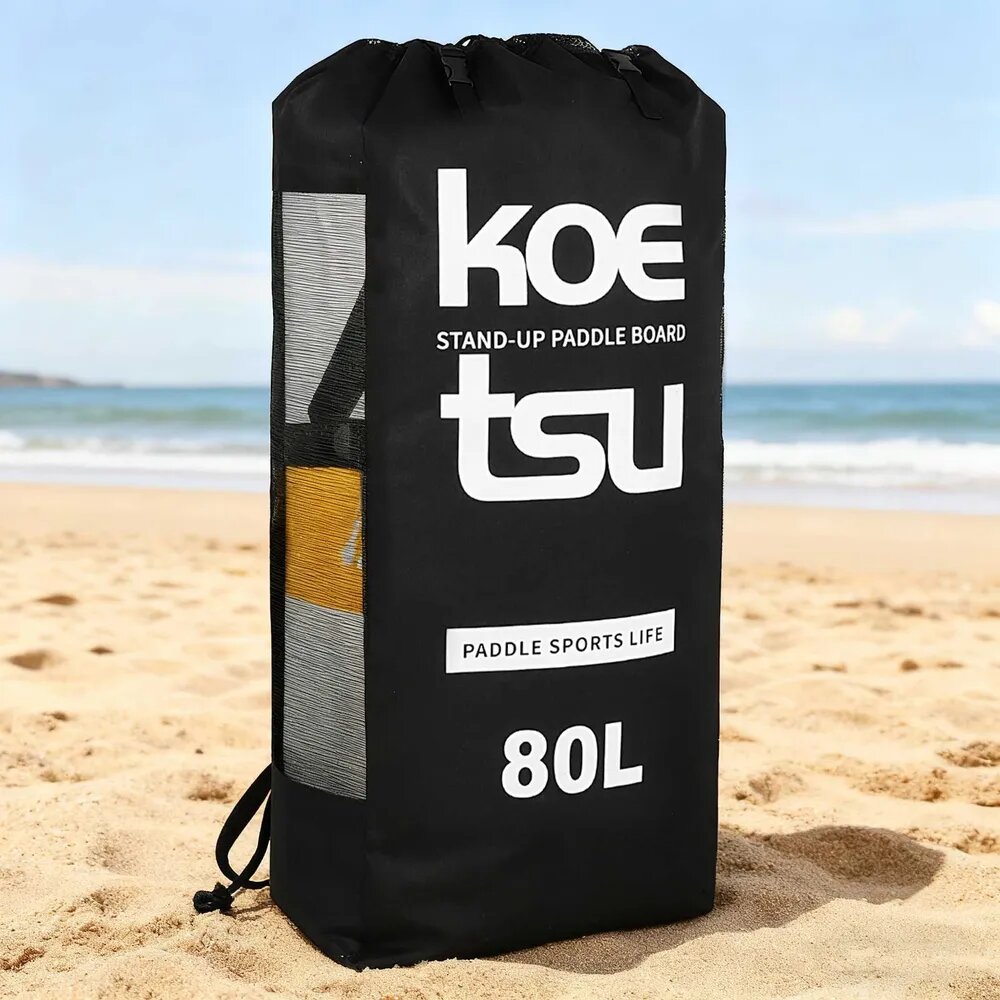 Парус для SUP-доски Koe Tsu черный 80L из ткани Оксфорд 600D для SUP доски — фото 1