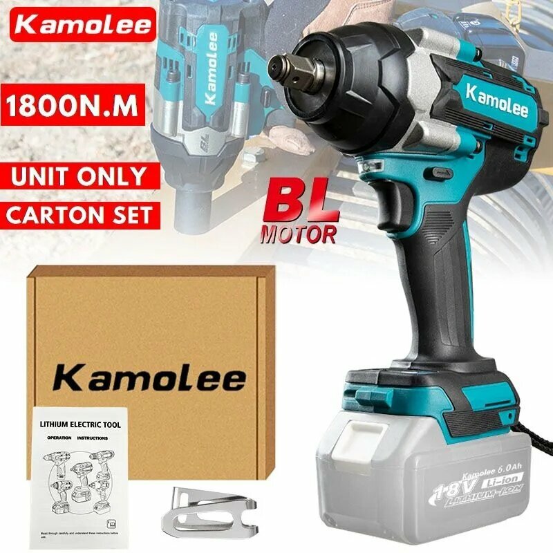 Гайковерт аккумуляторный ударный 1/2'/1800Нм kamolee DTW700(Без акб, Гофроящик)