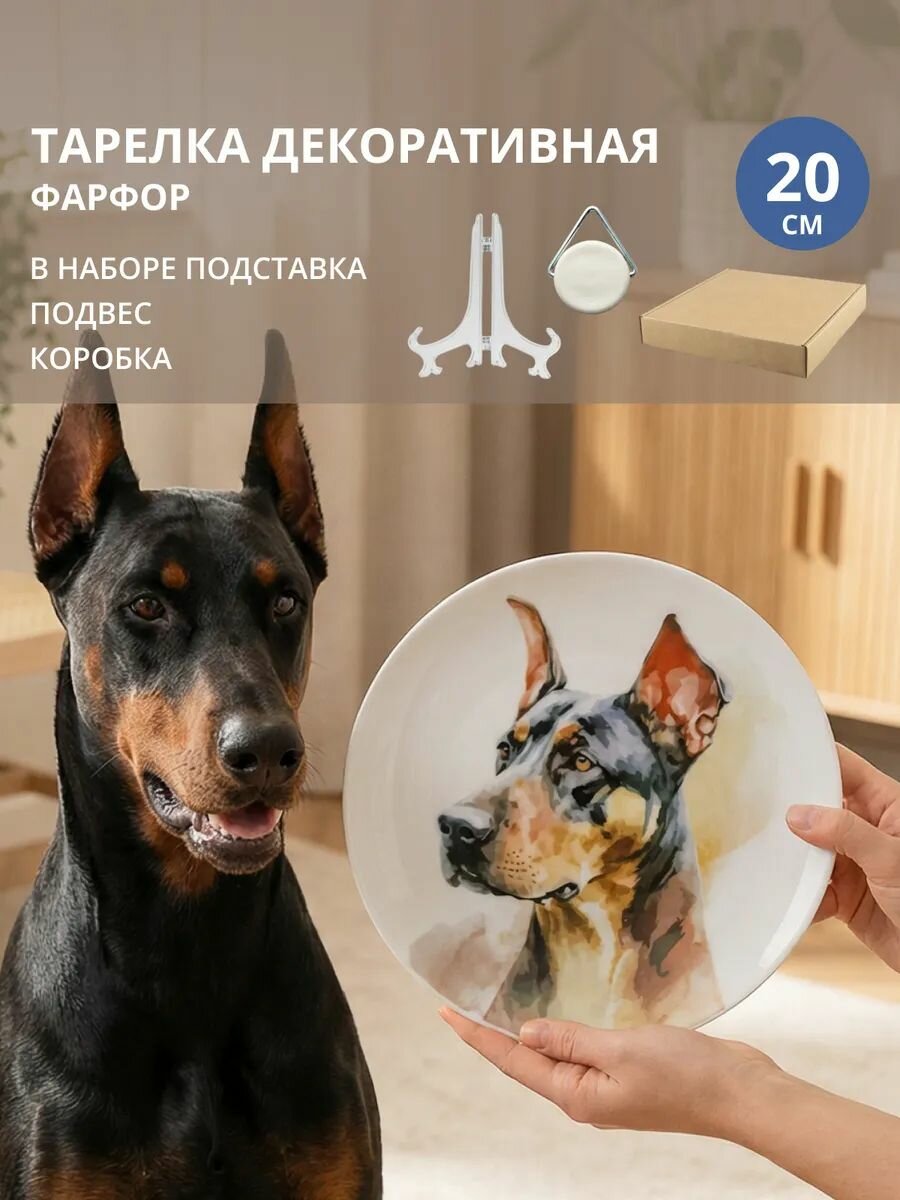Тарелка декоративная фарфоровая 20 см Добрушский фарфор Босс