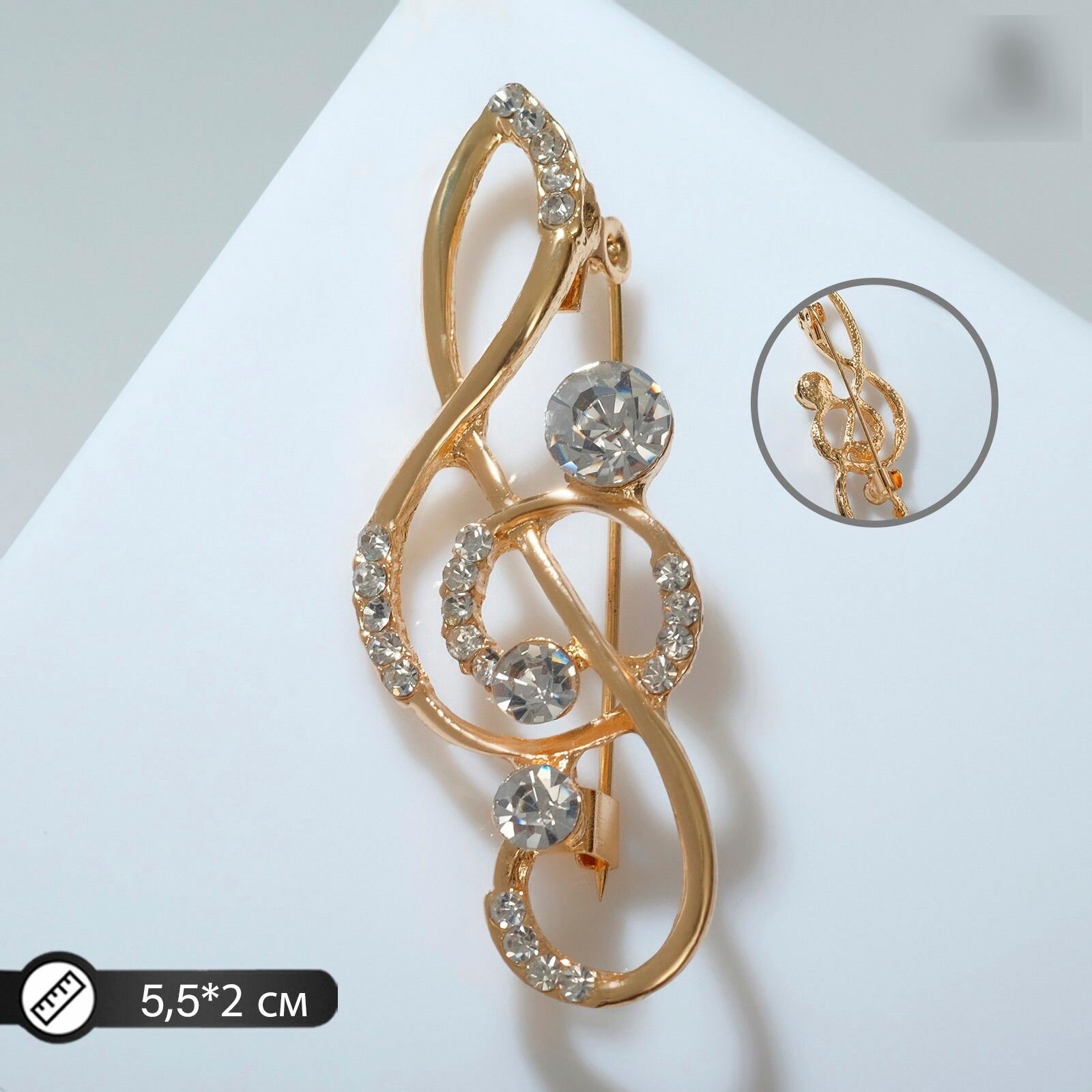 Брошь, стразы, стекло