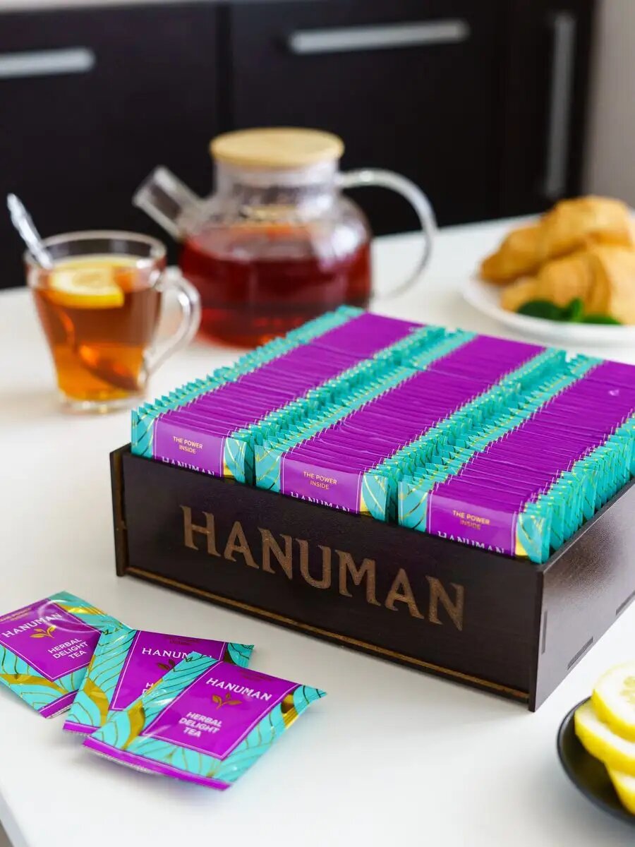 Чай Hanuman Herbal, подарочный, травяной, в пакетиках, 100 шт