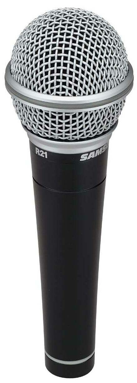 Samson CR21S Динамический микрофон кардиоидный, с выключателем, 80-12000 Гц, 400 Ом, Max SPL 130 дБ, провод в комплекте, 250 г