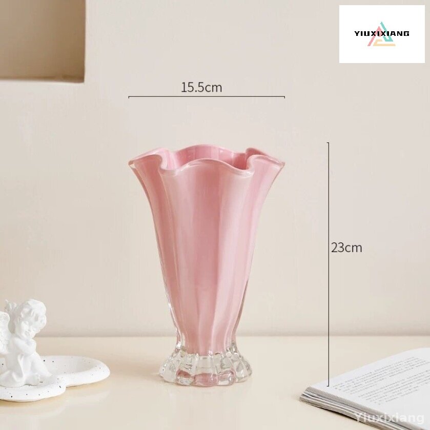 Ретро ваза из стекла премиум, 23 см, обладающая высокой эстетической ценностью