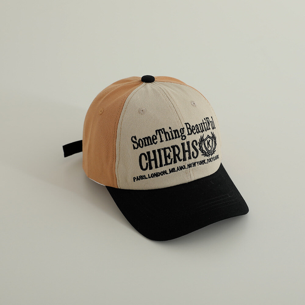 DIY Кепка Детская Буква Вышитая Блок Цвета Хлопок