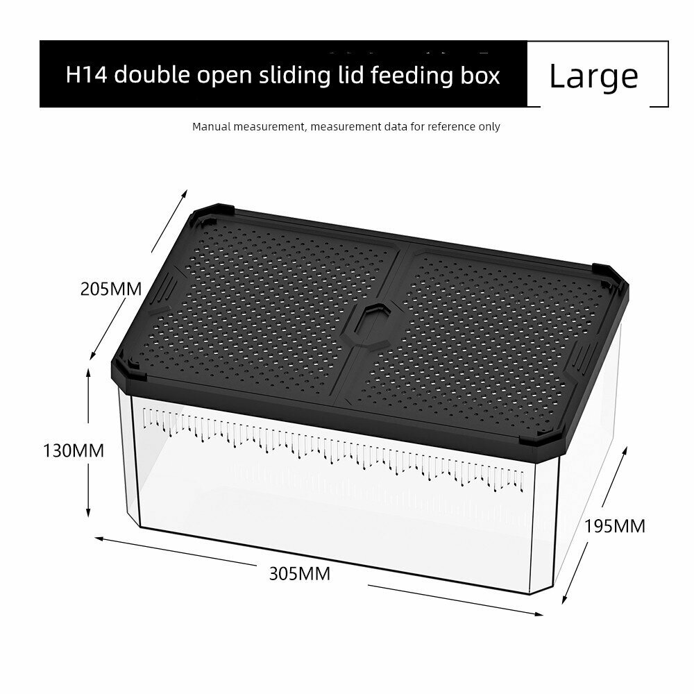 NOMOYPET Магнитная двойная дверь рептильный террариум для хамелеонов и гекконов - Большой размер H14 прозрачный акрил