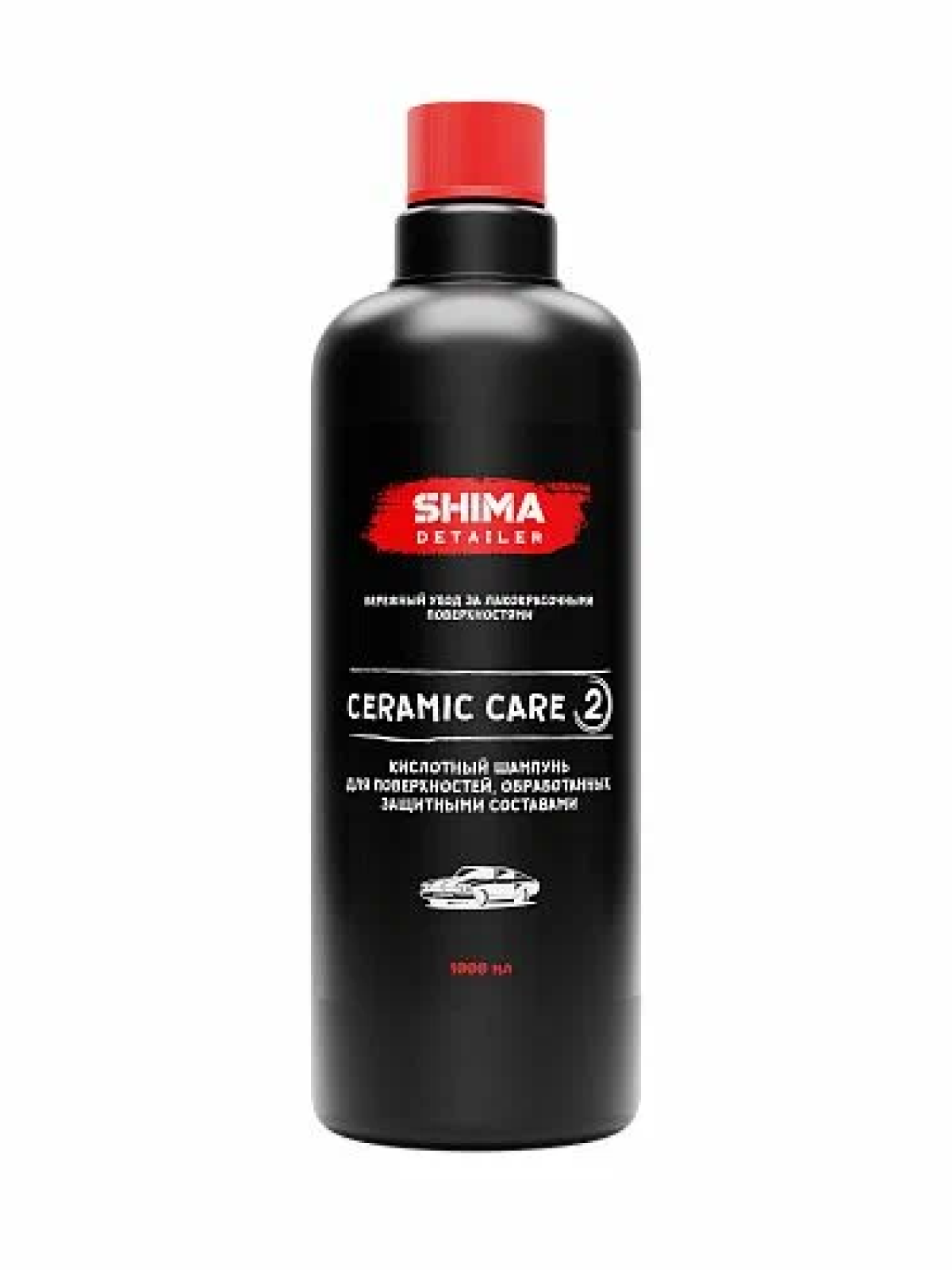 Автошампунь SHIMA DETAILER CERAMIC CARE, кислотный, для ручной мойки, 1 л