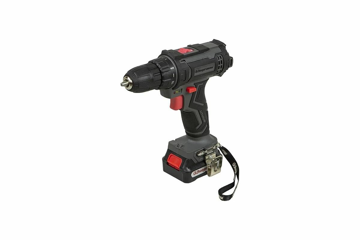 Дрель-шуруповерт Энергомаш 2 скорости 0-350/1300 об/мин, 25Нм 2Ач, 1 аккумулятор LI-ION 1 BatterySystem (ДШ-12)