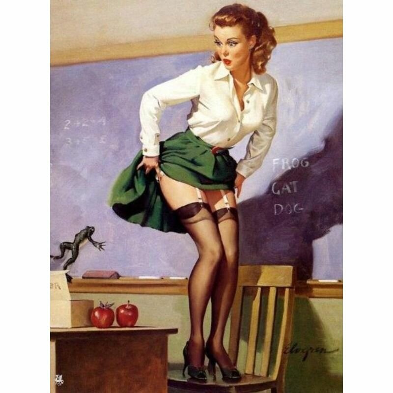 Постер для интерьера, Пинап девушки - Pin up girls, 30х20см.