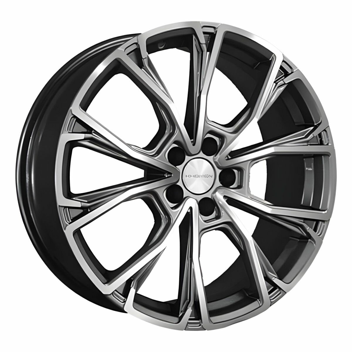 Диск автомобильный литой Khomen Wheels KHW1907 (Chery Tiggo 8/8 Pro) 19x7.5 5x108 et47 dia60.1 Gray-FP