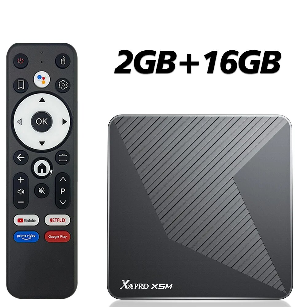 SkyBeats X88Pro X5M 4K Android TV Box EU Plug, 2G 16G
