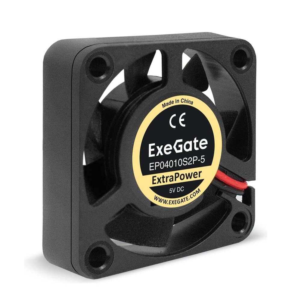 Вентилятор Exegate 40x40x10 ExtraPower EP04010S2P-5, 7500rpm, 36dB(M), 0.1A, SLB, 2pin, 5v