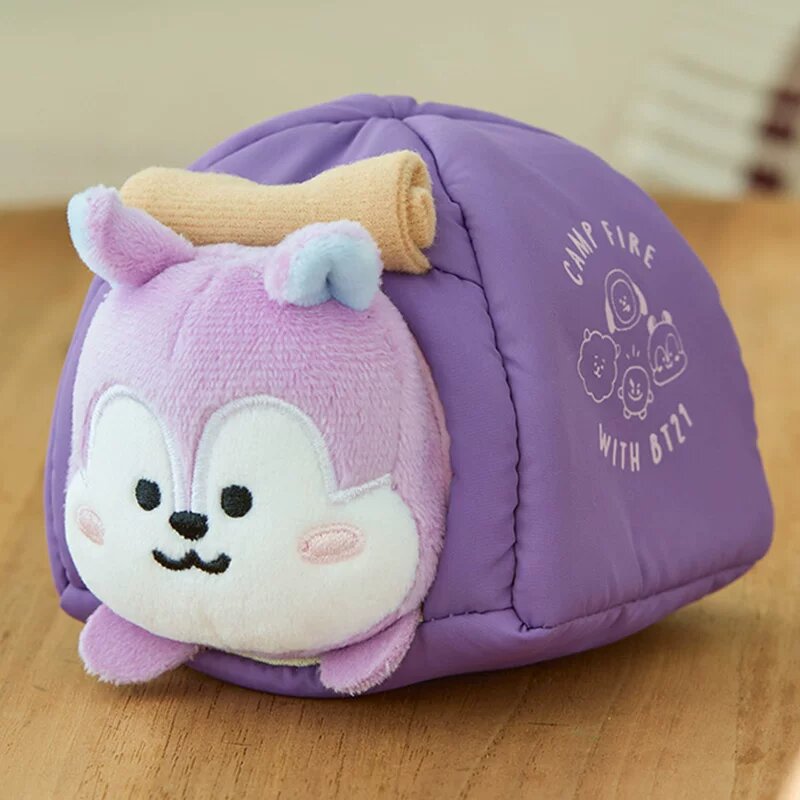 Мягкая игрушка-плюшевый мишка серии Camp Fire BT21 с персонажем MANG, высота 20 см, уникальный дизайн для фанатов BTS