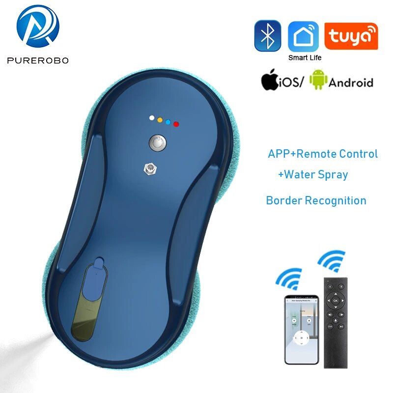 Робот-мойщик окон Purerobo W-R3S, синий, EU
