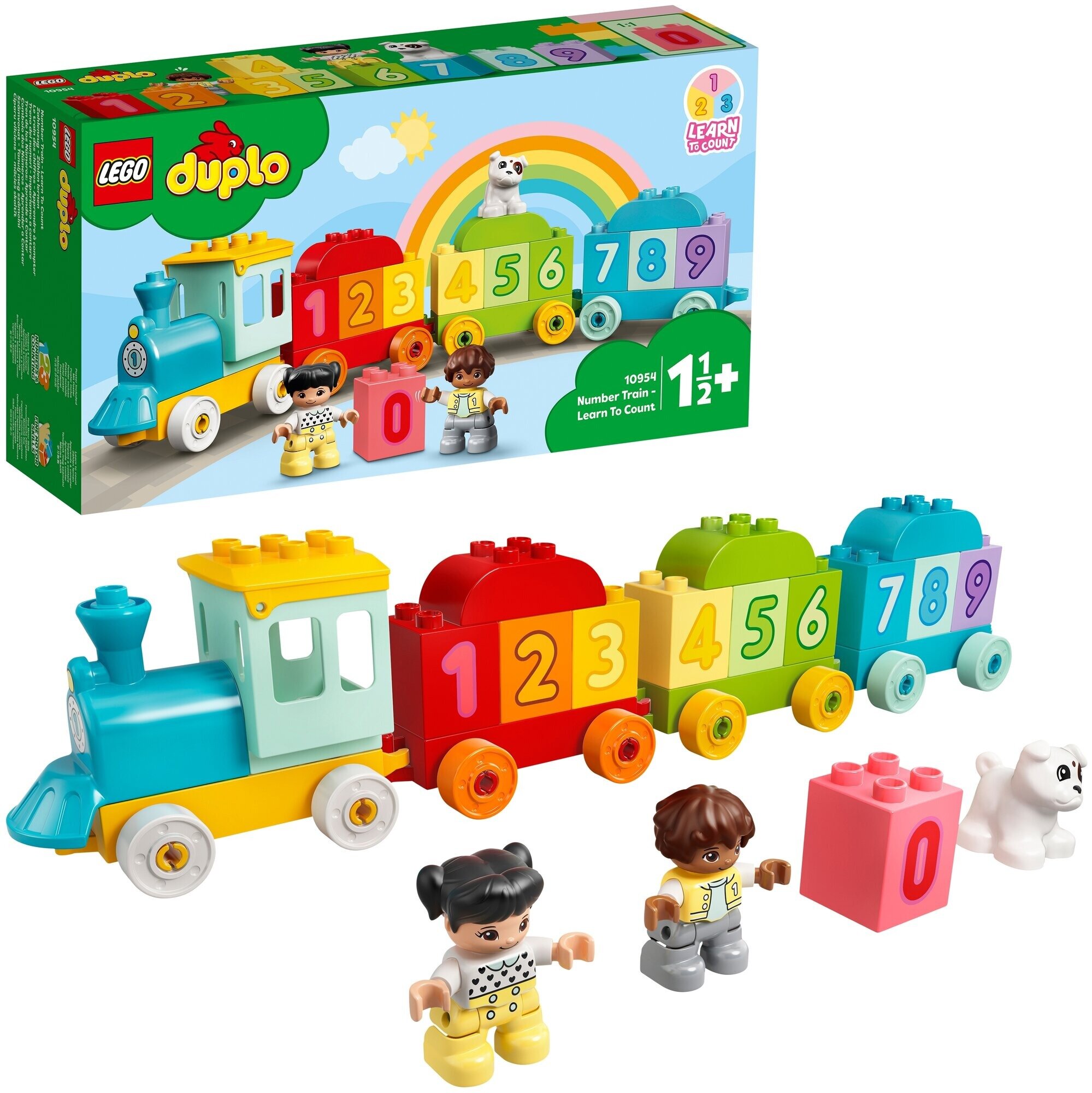 Конструктор LEGO DUPLO® 10954 Поезд с цифрами — учимся считать, 23 дет.
