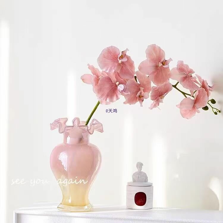 Стеклянные статуэтки "Французский стиль", графин, керамический белый цвет