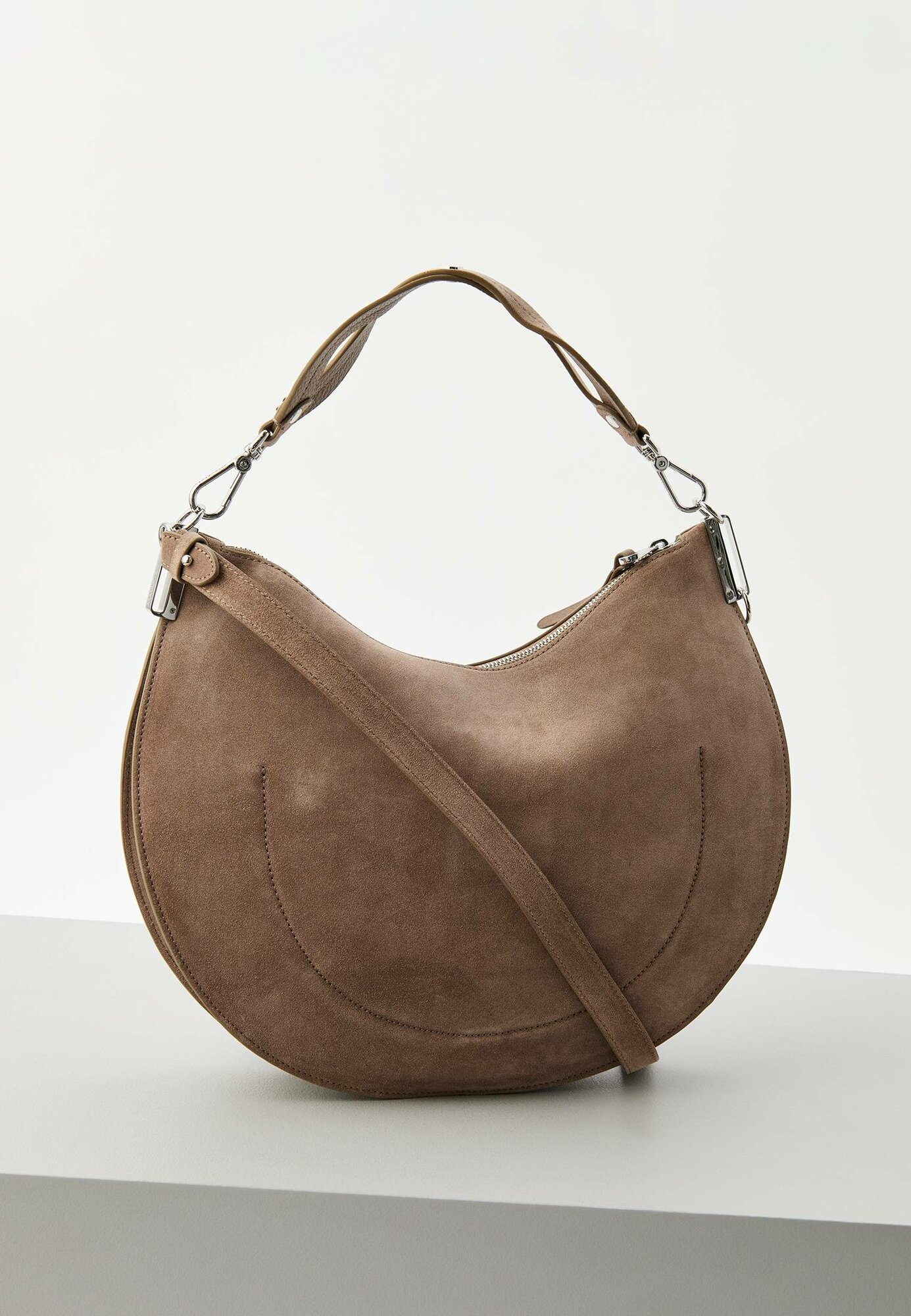 Сумка хобо COCCINELLE SUNUP SUEDE, бежевый — фото 1