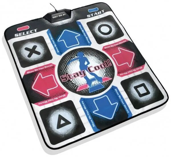 Танцевальный коврик Stepmania Dance Pad к ТВ и ПК, 90x80 см, текстиль