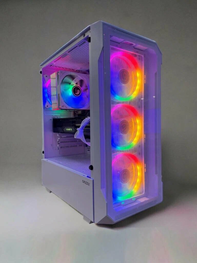 ПК в сборе Белый AMD Ryzen 5 5500, RTX 3050 8GB, DDR4 16GB, SSD 512GB