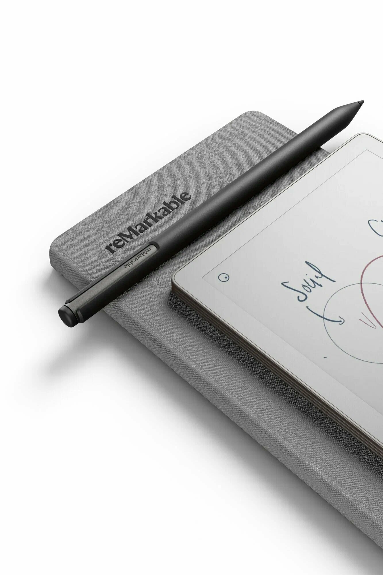 Графический планшет reMarkable Paper Pro Move + Marker Plus + Gray Polymer Book Folio