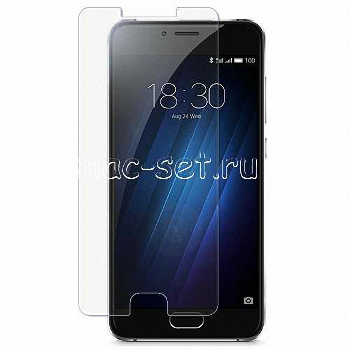 Защитное стекло для Meizu U10 прозрачное на плоскую часть экрана