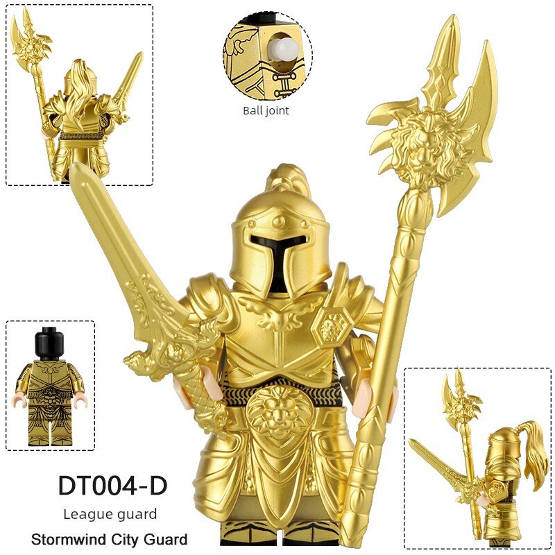 Конструктор LEGO Минифигурка Солдат Альянса DT004-D, 6 шт. для темы Warcraft, совместимый игрушечный набор