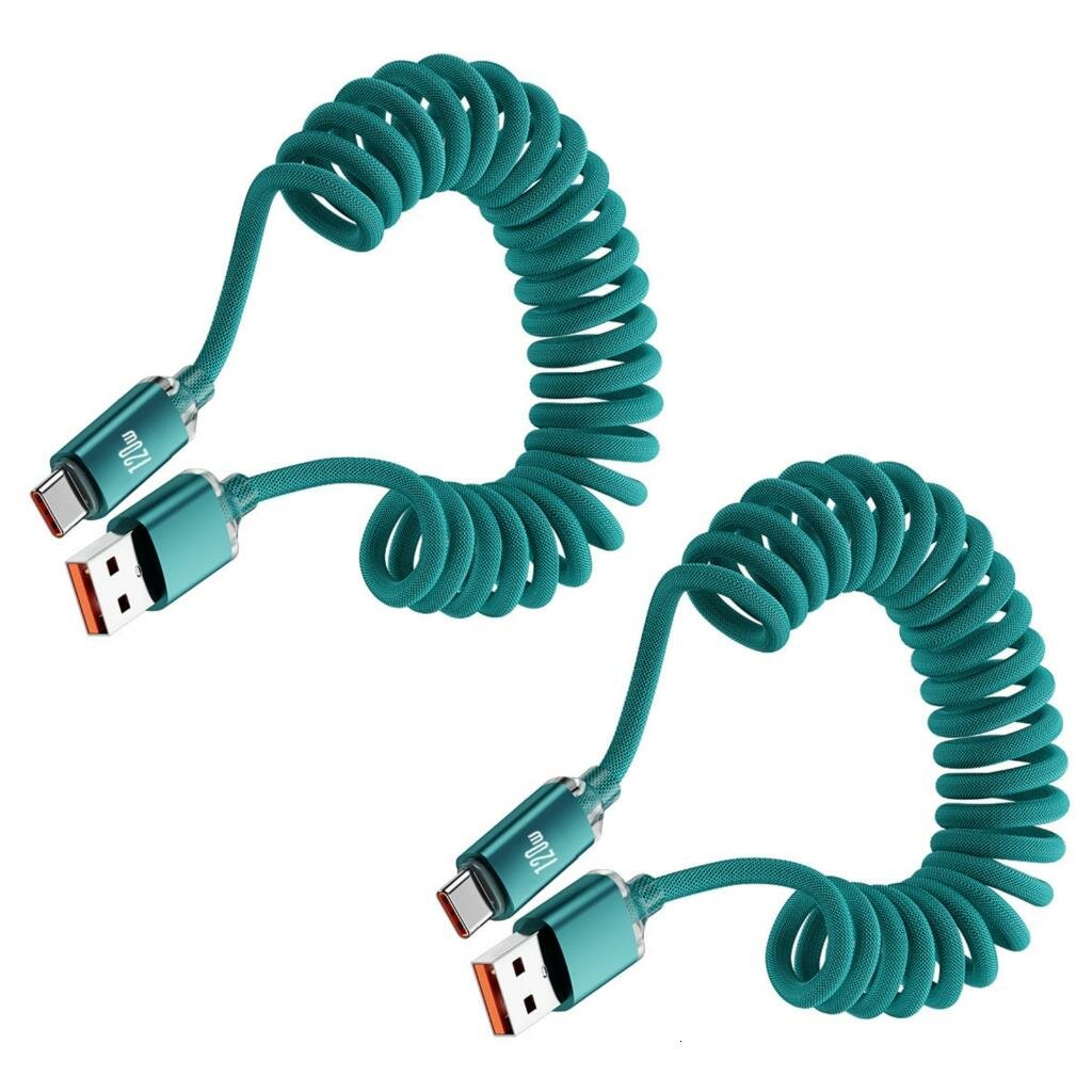 Быстрый кабель питания USB-A–USB-C, 120 Вт, Зеленый - 2m