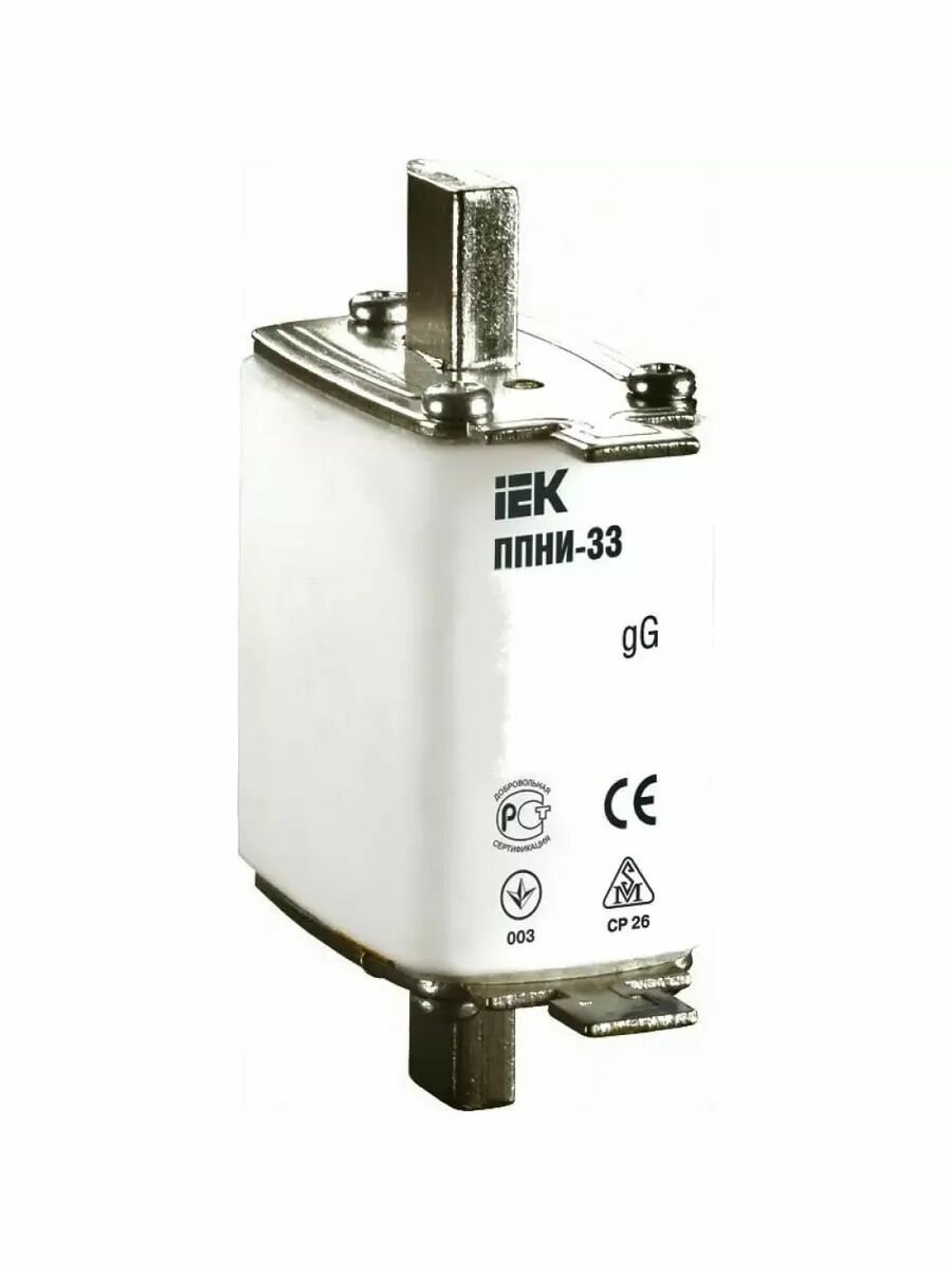 Плавкая вставка предохранителя ППНИ-35, габарит 1, 63А код. DPP30-063 IEK