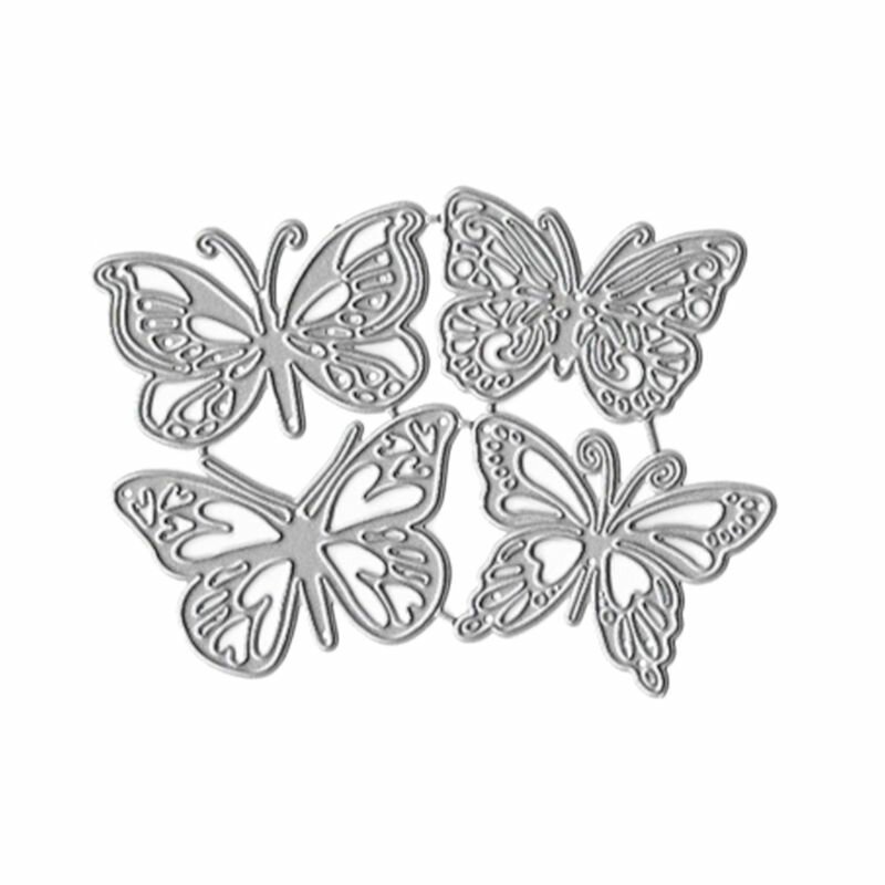 4 for Butterfly Metal Cutting Dies Stencil DIY Scrapbooking Album Stamp Paper Ca