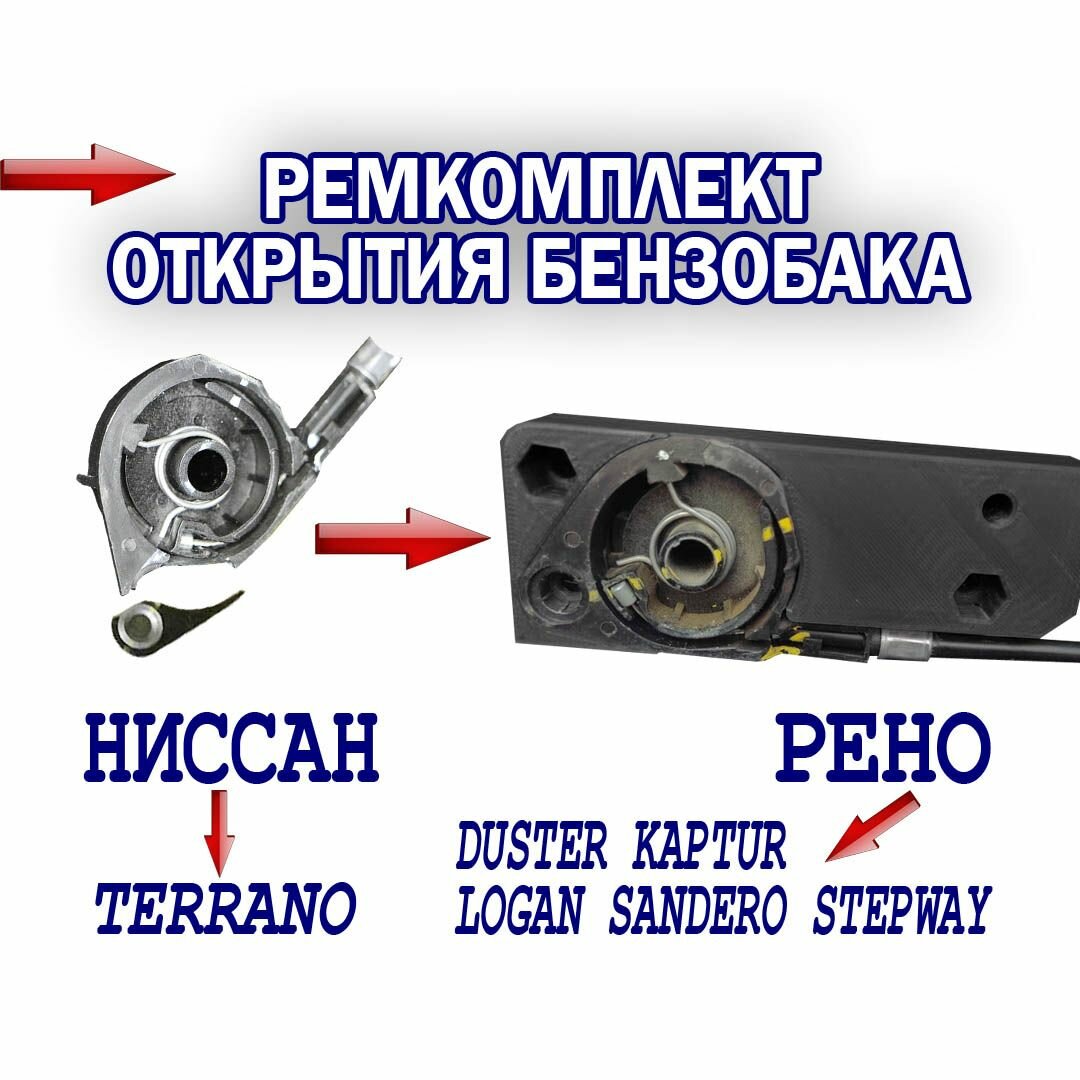 Корпус для ремонта открытия лючка бензобака Рено Дастер Каптур Логан Ниссан Терано