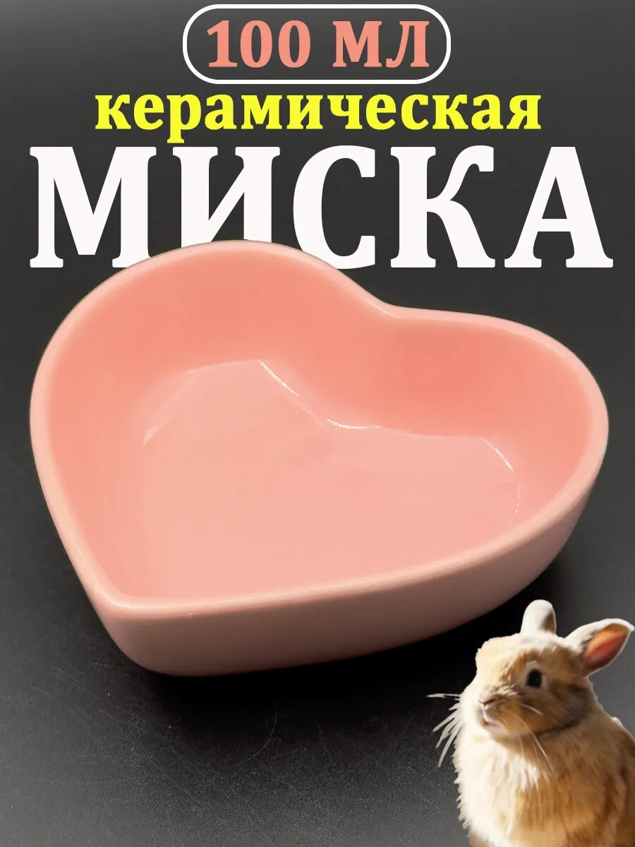 Миска керамическая для котят, грызунов, и кроликов