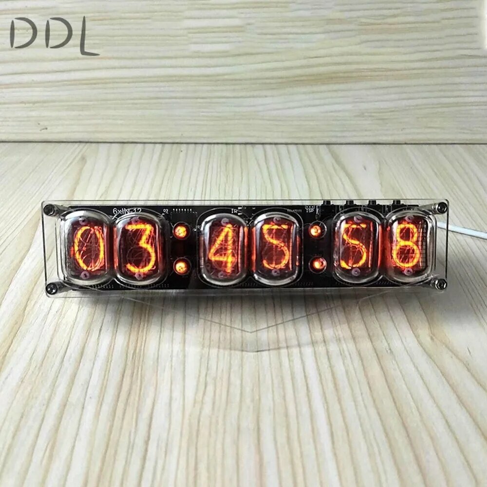 Ретро Часы Nixie In-12, 6 Индикаторных Трубок, Dc5V, Точность, Надежность