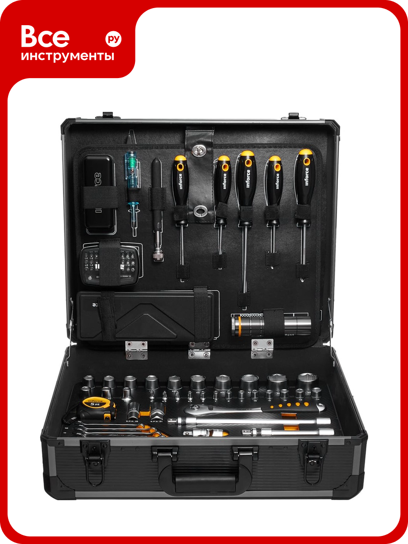 Набор инструментов Inforce 152 предмета 1/2 дюйма и 1/4 дюйма 06-07-18