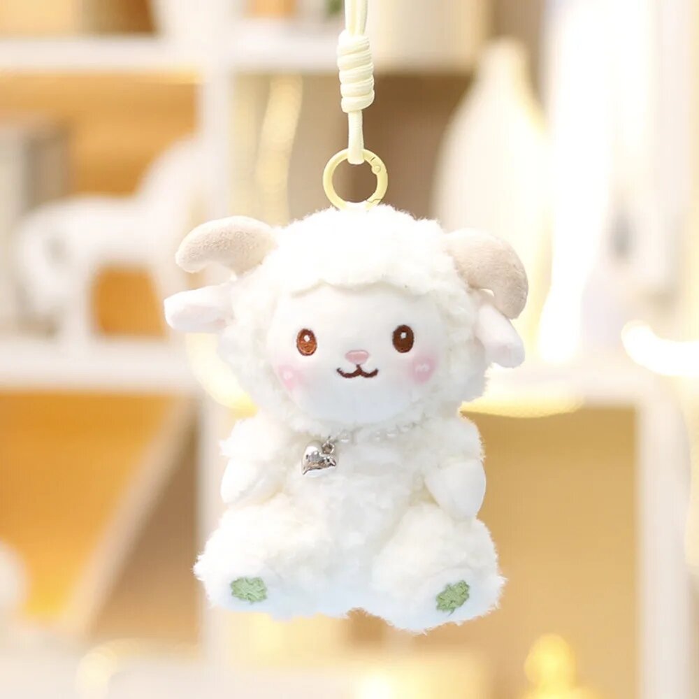 Белый плюшевый брелок овечка, PP Cotton