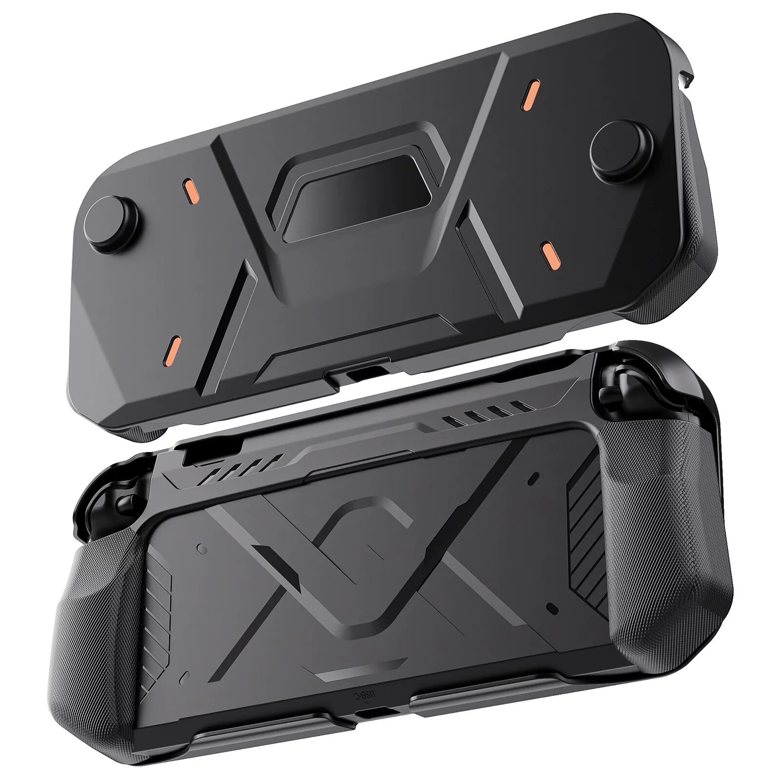 Механический стиль защитного чехла для Nintendo Switch 2, материал PC+TPU, устойчивый к ударам и царапинам, черный цвет