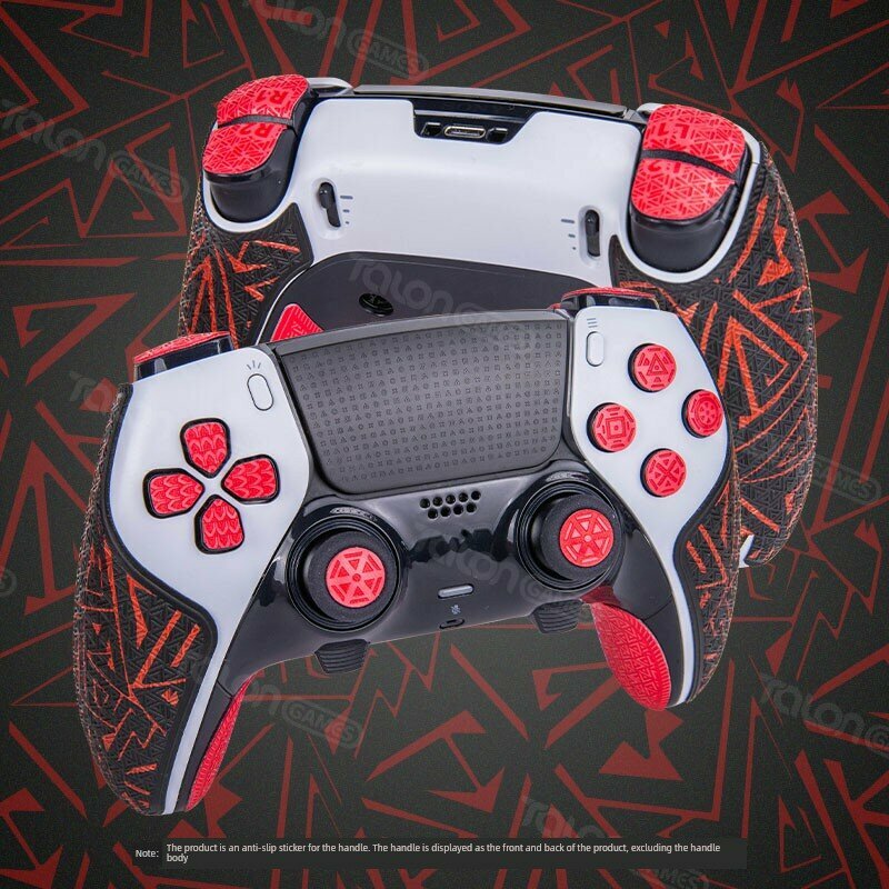 TALONGAMES наклейка для PS5 Elite Controller противоскользящая, секретный лес черно-красная комбинация цветов для