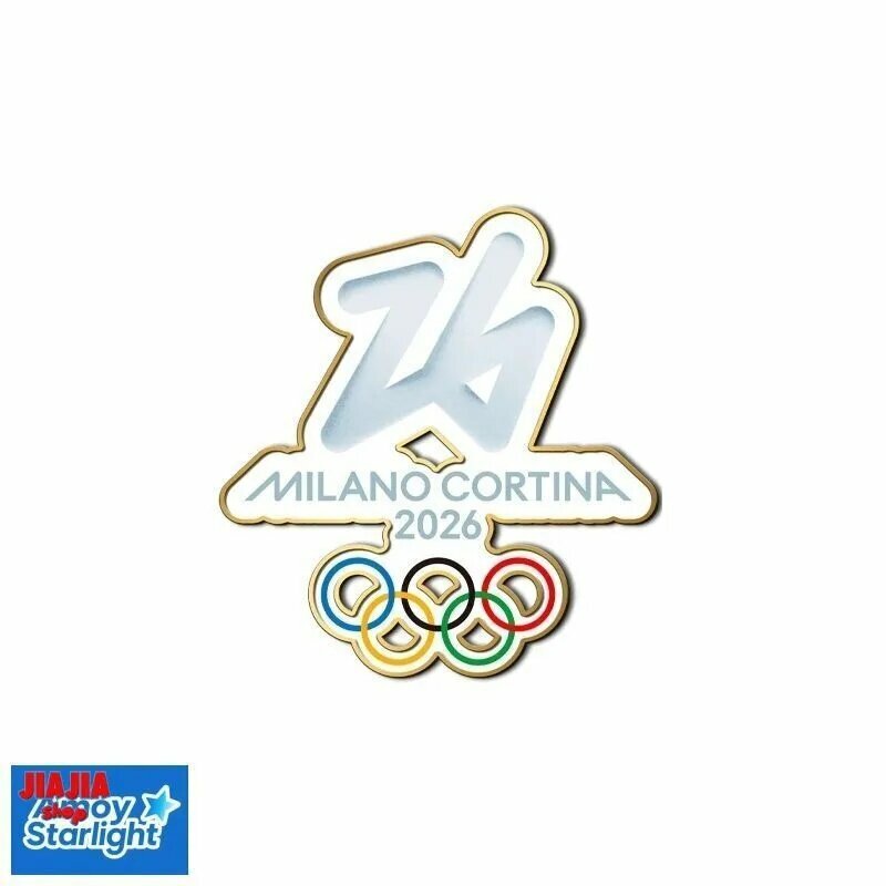 Значок с логотипом 25-х зимних Олимпийских игр 2026 года, металлическая креативная булавка