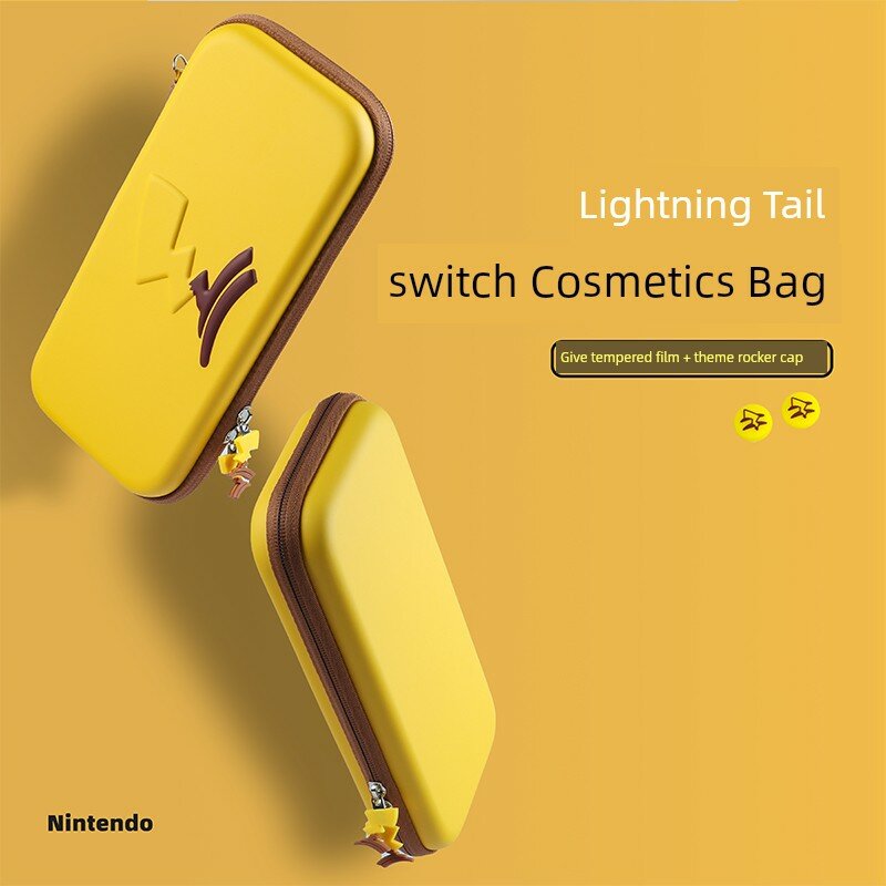 Жесткий чехол для Nintendo Switch Lite с рисунком Молнии, включая защитное стекло и чехол