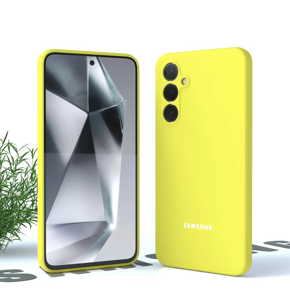 Желтый чехол Samsung Galaxy S23 FE из силикона