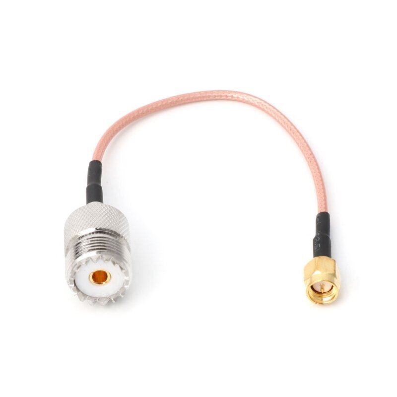 Кабель-переходник RG316 SO239 PL259-SMA, Серебро