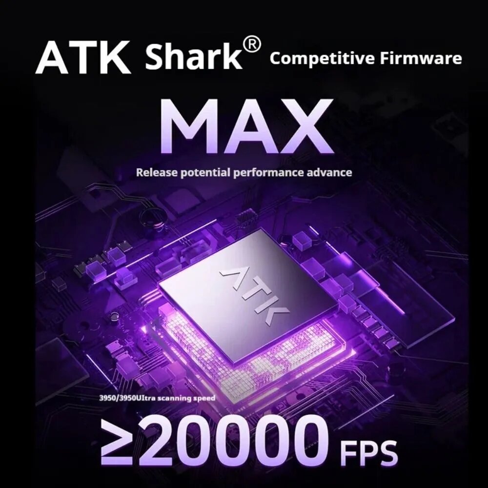 ATK U2 PRO MAX - Проводная/беспроводная игровая мышь, 8k DPI, PAW 3395 Ultra сенсор, 800Amh, бронза — фото 1