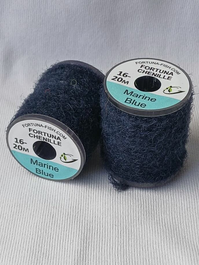 Синель Fortuna Chenille, цвет Marine Blue (17-20 м. на катушке)