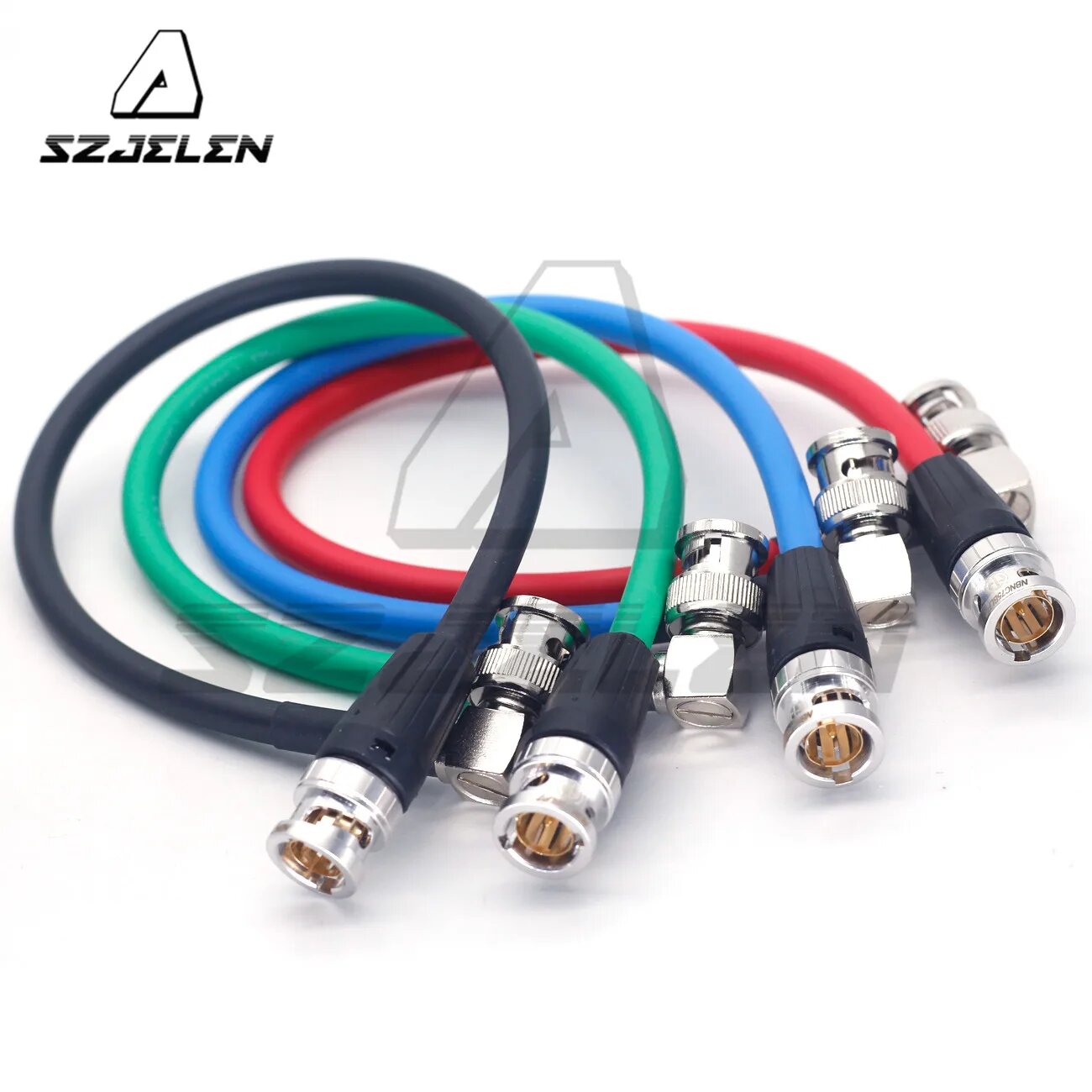 SDI коаксиальный кабель SZJELEN LV-61S 75 Ом 150CM, straight-elbow, черный