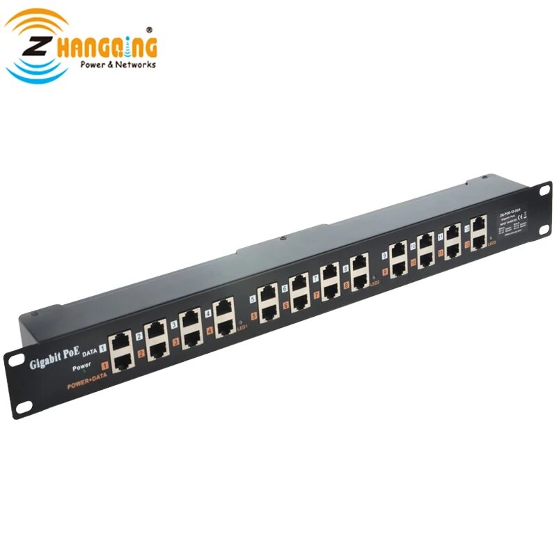 PoE World GPOE-12-1U 12-портовый пассивный инжектор PoE