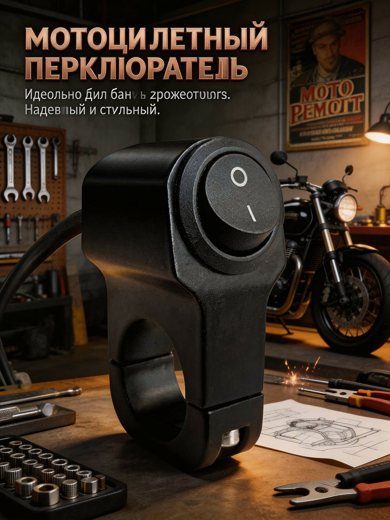 Коммутатор, фара и прожектор для мотоцикла, универсальный комплект 1 шт с переключателем OnOffOn и защитой от скачков напряжения