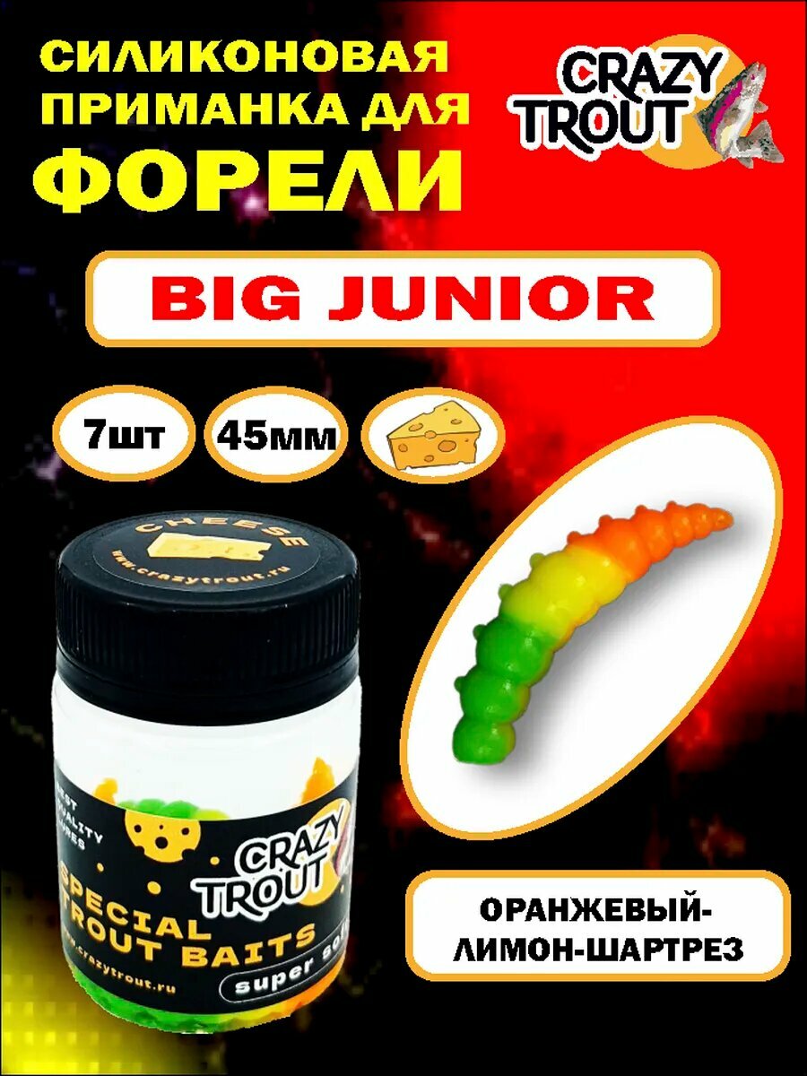 Силиконовая приманка для ловли форели BIG JUNIOR